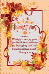 Happy Thanksgiving Poster Design Template | PosterMyWall