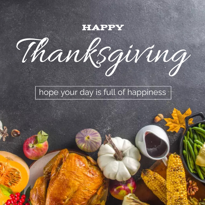 Plantilla de Happy Thanksgiving Poster | PosterMyWall