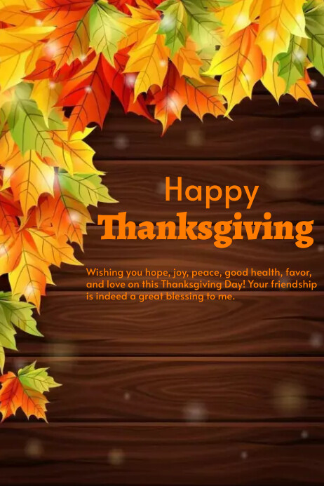 Happy Thanksgiving Poster Template | PosterMyWall