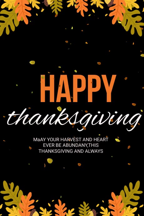 Copy of happy thanksgiving poster | PosterMyWall