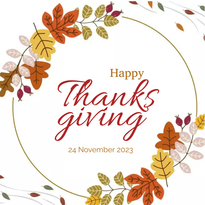 Happy Thanksgiving Poster Template | PosterMyWall
