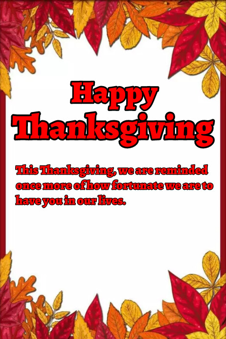 Happy Thanksgiving Poster Template | PosterMyWall