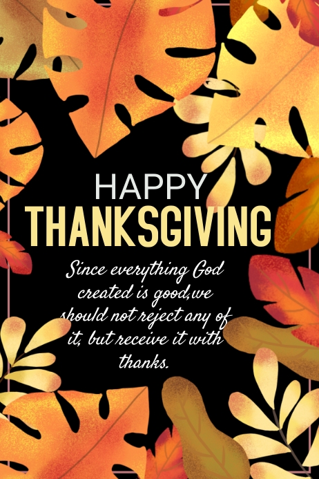 happy thanksgiving poster Template | PosterMyWall