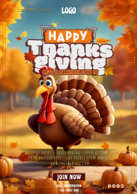 Happy Thanksgiving day Template | PosterMyWall