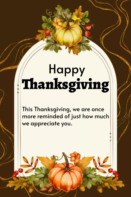 Plantilla de Happy Thanksgiving Poster | PosterMyWall