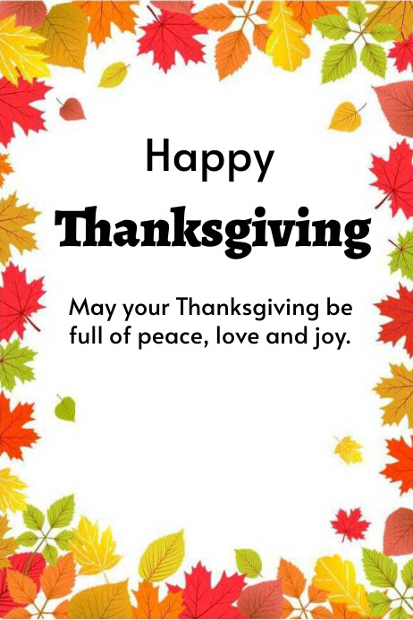 Happy Thanksgiving Poster Template | PosterMyWall