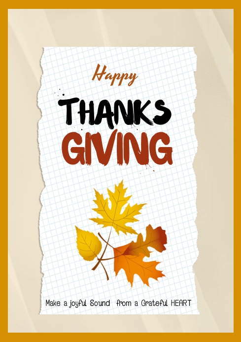 HAPPY THANKSGIVING POSTER Template | PosterMyWall