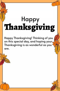 Happy Thanksgiving Poster Design Template | PosterMyWall