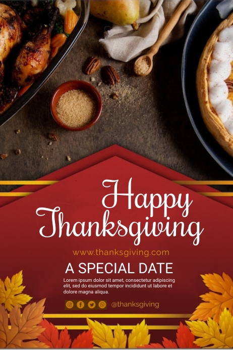 HAPPY THANKSGIVING POSTER TEMPLATE | PosterMyWall