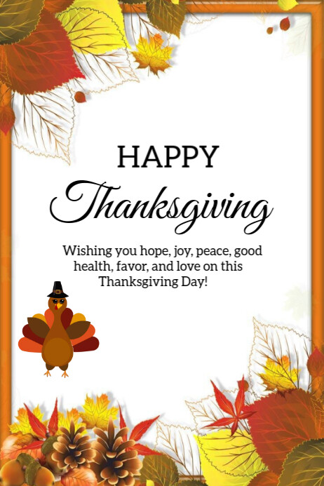 Happy thanksgiving poster template | PosterMyWall