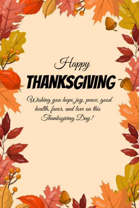 Happy thanksgiving poster template | PosterMyWall