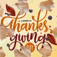 HAPPY THANKSGIVING SOCIAL MEDIA POST TEMPLATE | PosterMyWall