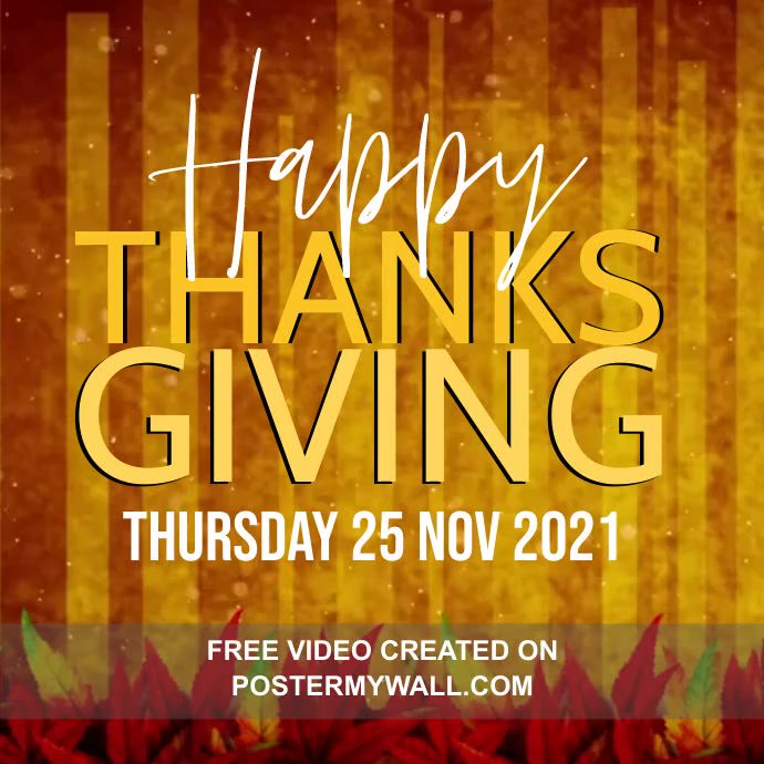 HAPPY THANKSGIVING SOCIAL MEDIA ad template | PosterMyWall