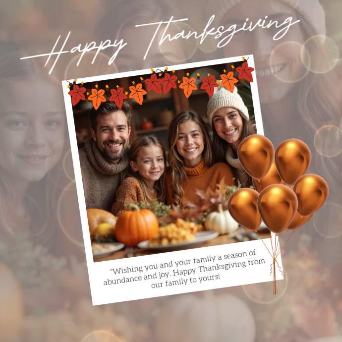 Copy Of Happy Thanksgiving Social Media Post Template PosterMyWall Copy Of Happy Thanksgiving Social Media Post Template PosterMyWall