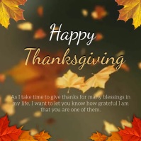 HAPPY THANKSGIVING SOCIAL MEDIA ad template | PosterMyWall