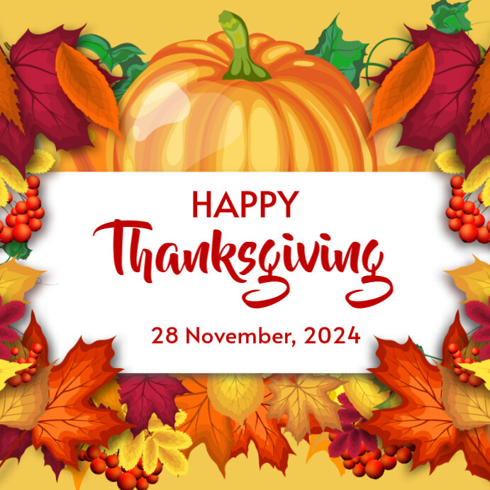 Happy Thanksgiving template 2024 | PosterMyWall