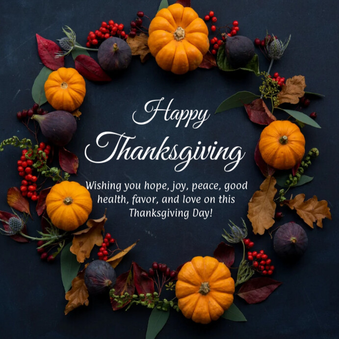 Happy Thanksgiving template 2024 | PosterMyWall