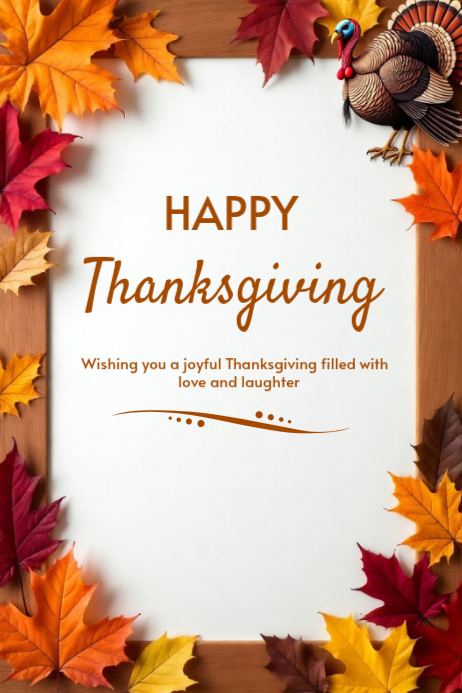 Happy Thanksgiving template 2025 | PosterMyWall