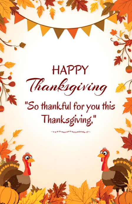 Happy Thanksgiving template 2025 | PosterMyWall