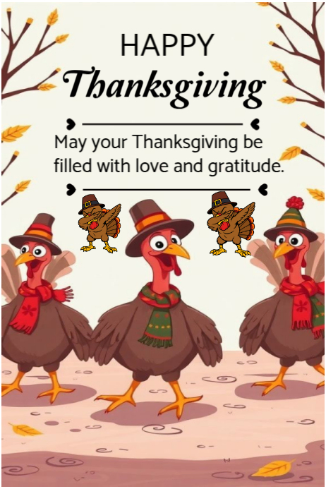 Happy Thanksgiving template 2025 | PosterMyWall