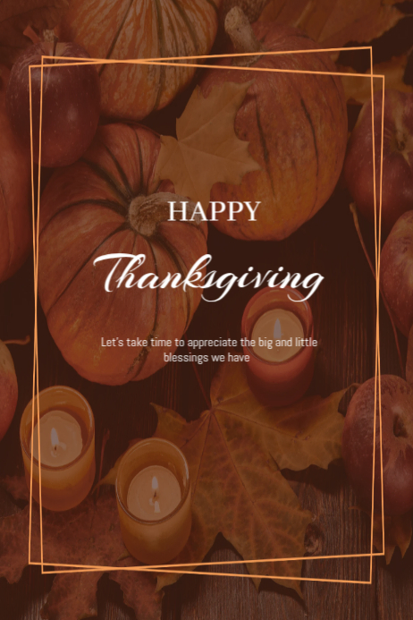 Happy Thanksgiving template 2025 | PosterMyWall
