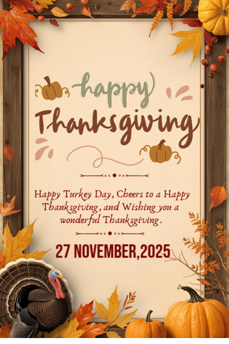 Happy Thanksgiving Template 2025 | PosterMyWall