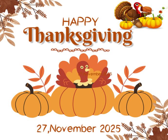 Copy of Happy Thanksgiving template 2025 | PosterMyWall