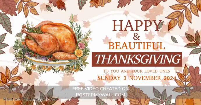 Plantilla de HAPPY THANKSGIVING TEMPLATE | PosterMyWall