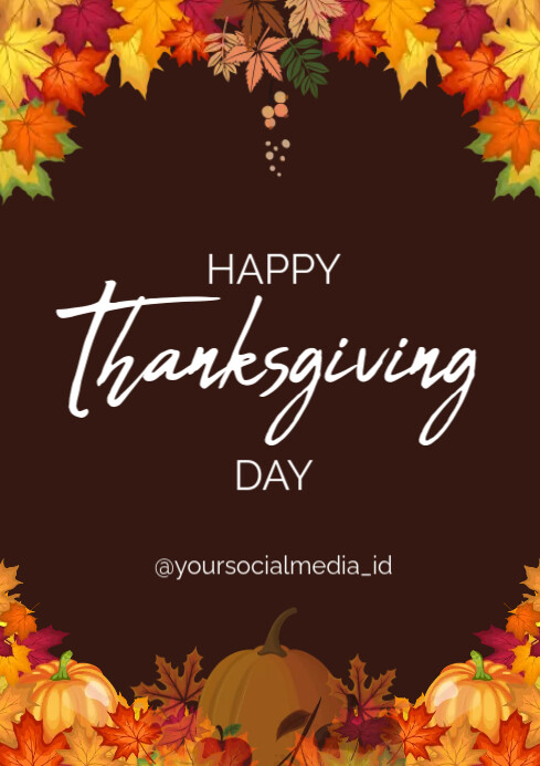 happy thanksgiving template | PosterMyWall