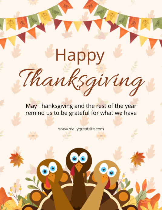 Copy of Happy Thanksgiving Template | PosterMyWall