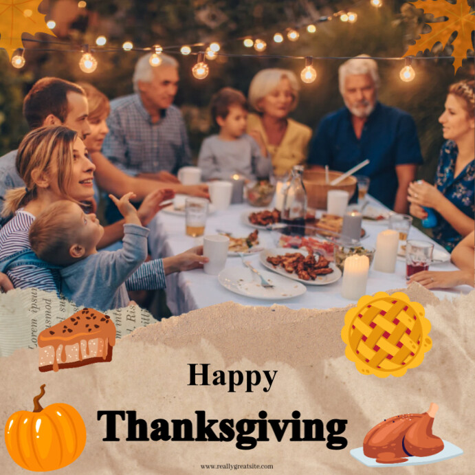Happy Thanksgiving Templates Instagram post | PosterMyWall