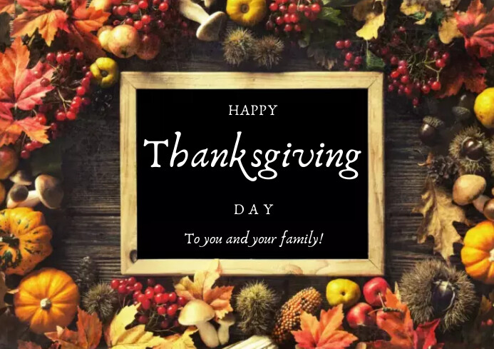 HAPPY THANKSGIVING TO YOU AND YOUR FAMILY AD Template | PosterMyWall
