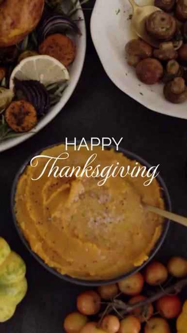 Happy Thanksgiving Video Template | PosterMyWall