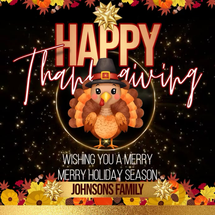 Happy Thanksgiving wishes online Template | PosterMyWall