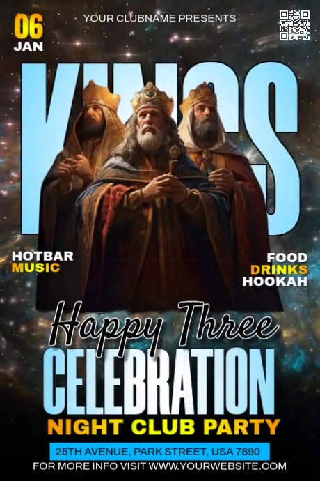 Happy Three Kings Celebration Template | PosterMyWall