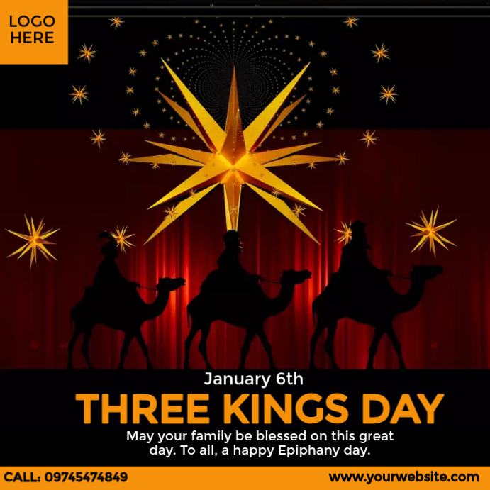 Happy Three Kings Day Template | PosterMyWall