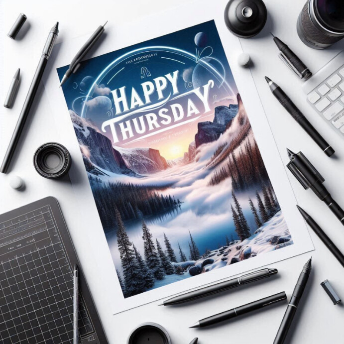 Copy of happy Thursday greeting Instagram post | PosterMyWall