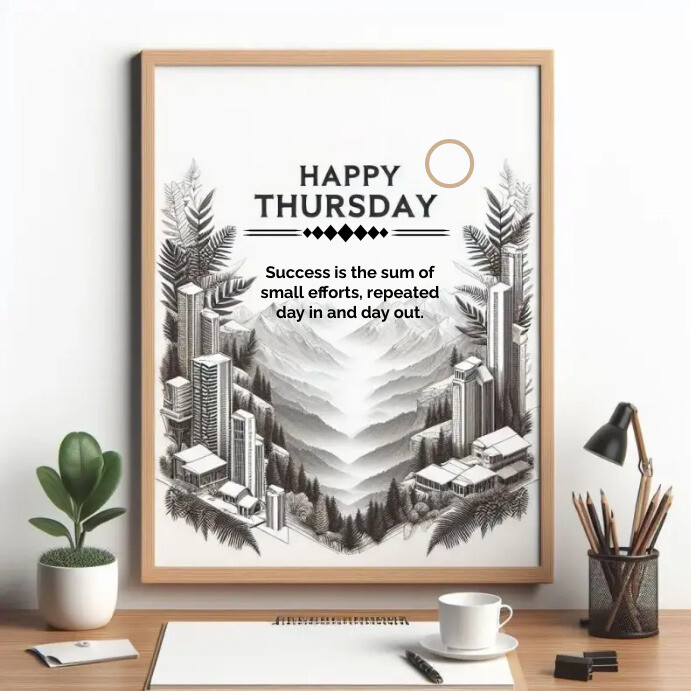 Plantilla de Happy Thursday Greeting Template | PosterMyWall