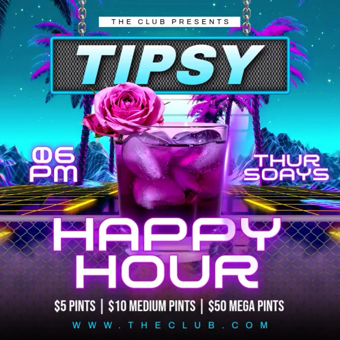 Copy of Happy Tipsy Night | PosterMyWall