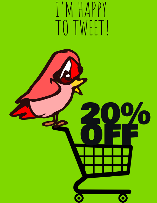 Happy to Tweet Template | PosterMyWall