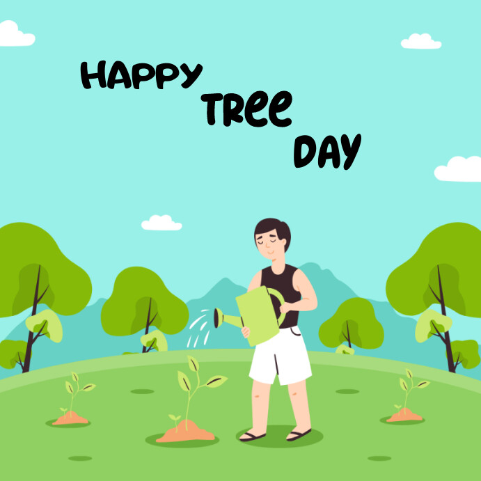 Happy tree day template | PosterMyWall