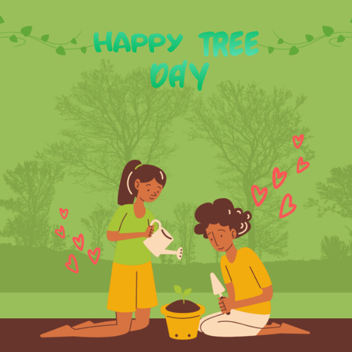 Plantilla de Happy tree day template | PosterMyWall