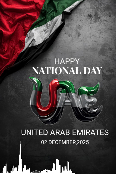 Happy UAE National Day Poster. Template | PosterMyWall