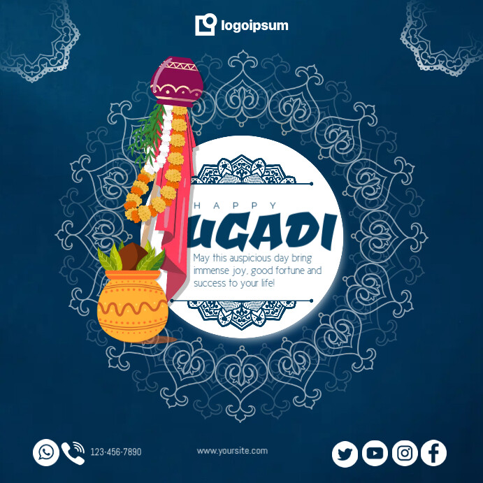 Happy Ugadi Instagram Post Template | PosterMyWall