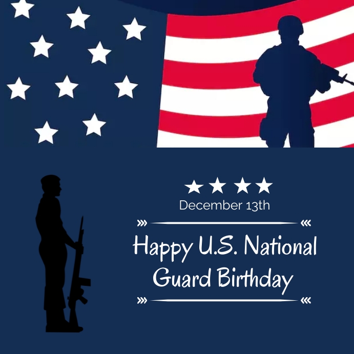 Copy of happy us national guard birthday | PosterMyWall