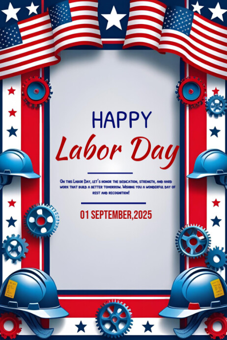 Happy USA labor day template 2025 | PosterMyWall