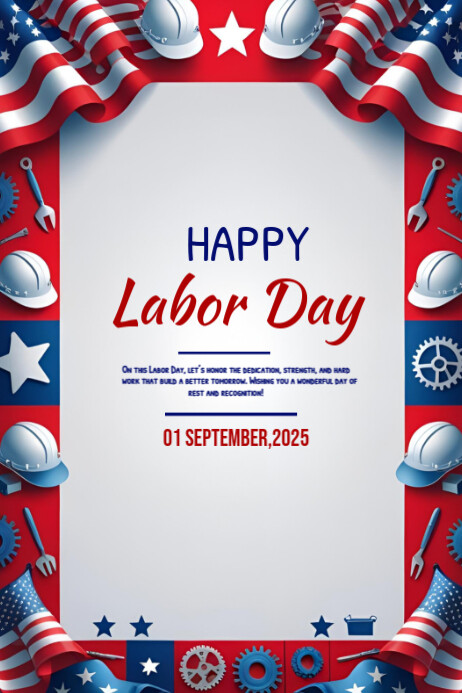 Copy of Happy USA labor day template 2025 | PosterMyWall