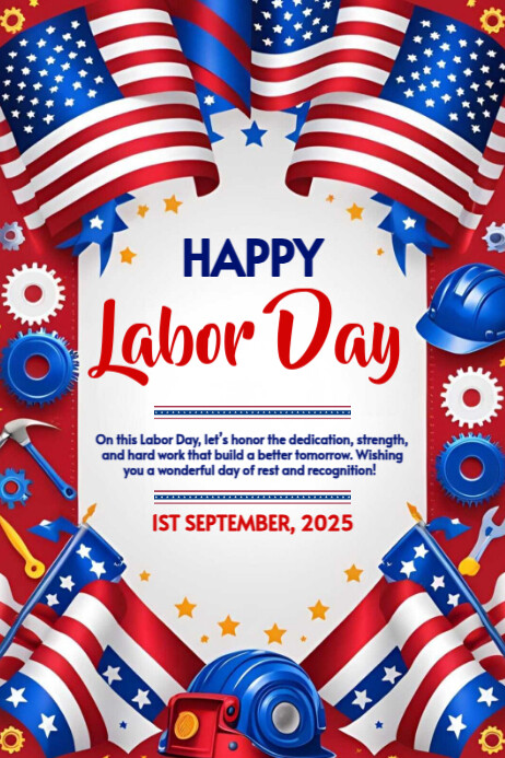 Happy USA labor day template 2025 | PosterMyWall