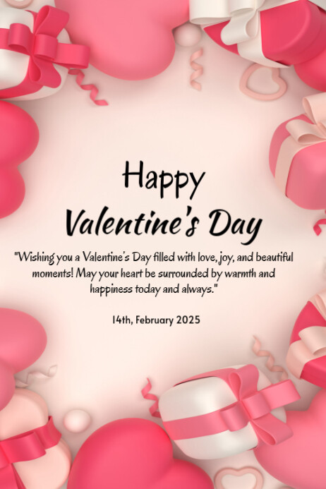 Happy Valentine's Day Poster 2025 Template | PosterMyWall