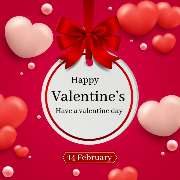 Happy Valentine's day wish card Template | PosterMyWall